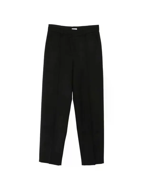 Brunello Cucinelli Pressed-crease Straight-leg Trousers - Black