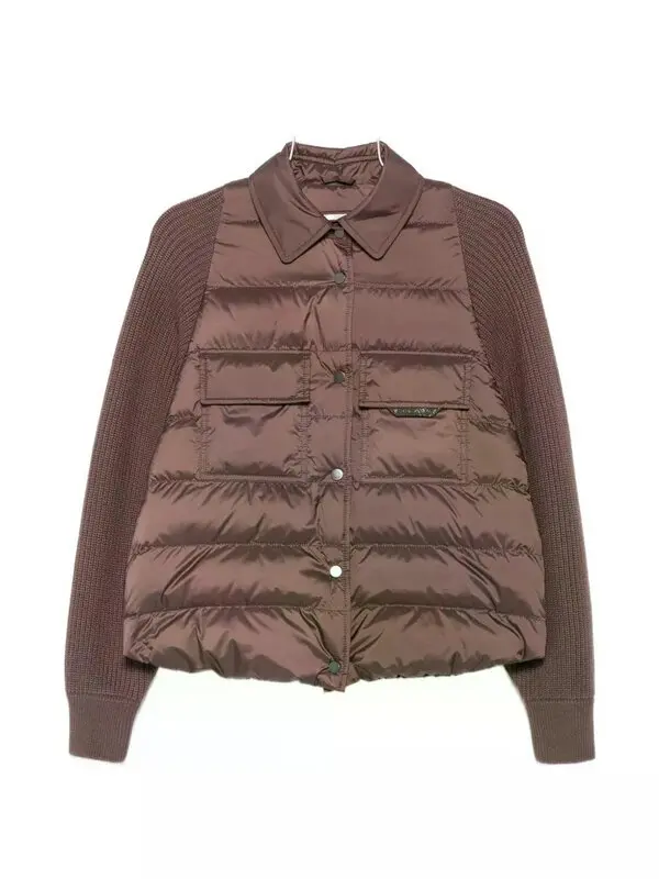 Brunello Cucinelli Quilted-panel Jacket - Brown