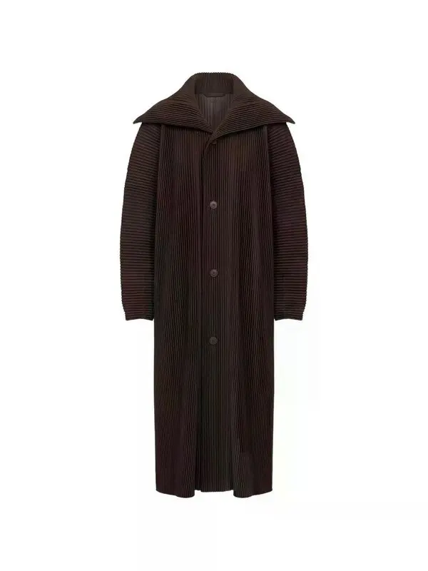 Issey Miyake Monthly Colors January Plissé-effect Coat - Brown