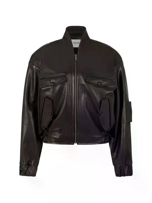 DUCIE Frankie Leather Jacket - Black