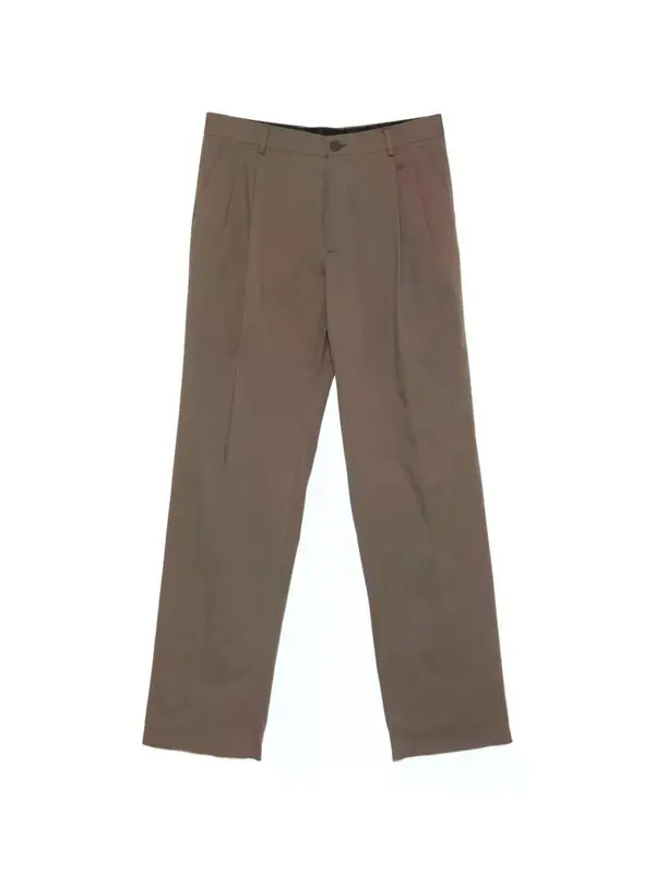 MANUEL RITZ Pleated Straight-leg Trousers - Brown