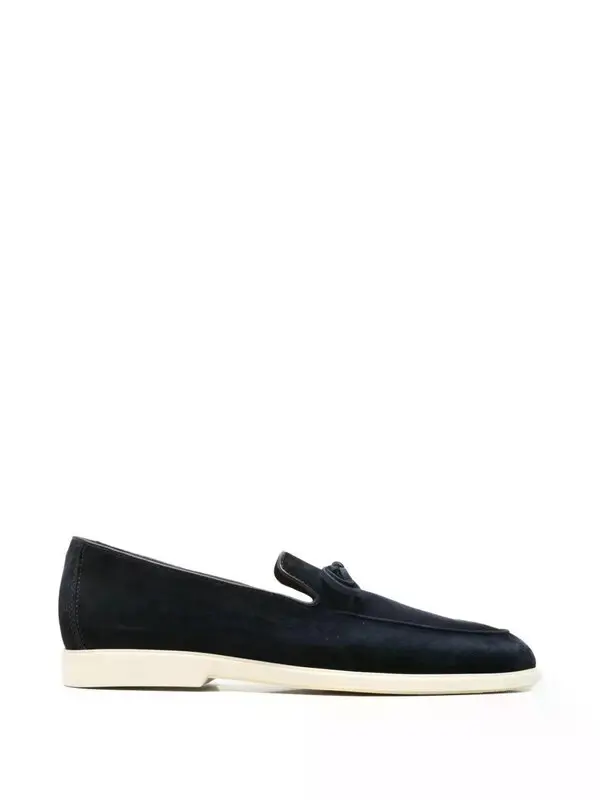 Santoni Bow-detail Loafers - Blue