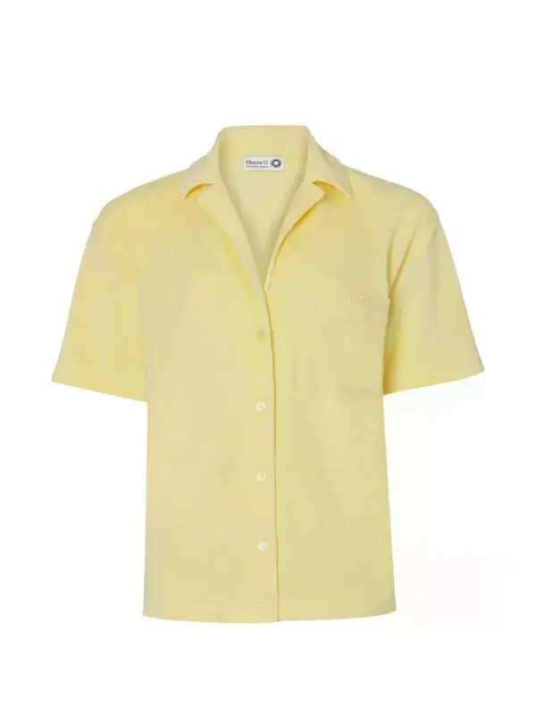 Hunza G Towelling Short-sleeve Shirt - Yellow