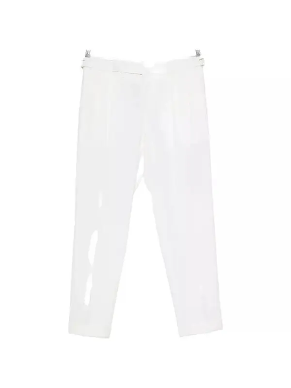 BRIGLIA 1949 Pleated Side-adjuster Trousers - White