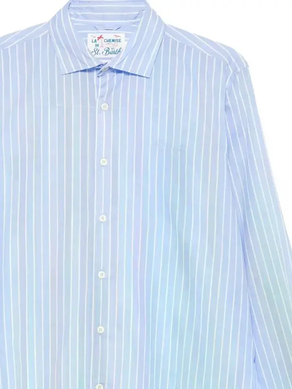 MC2 SAINT BARTH Striped Long-sleeve Shirt - Blue