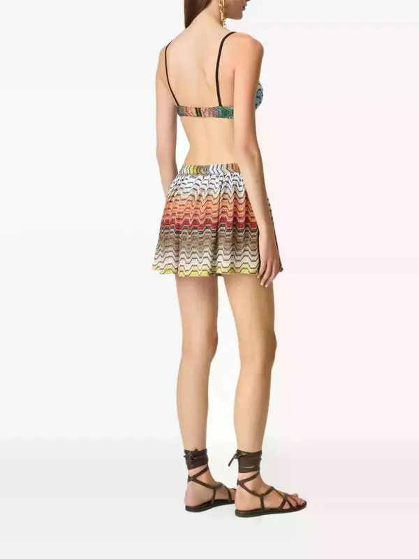 Missoni Zig-zag Pattern Mini Skirt - Brown