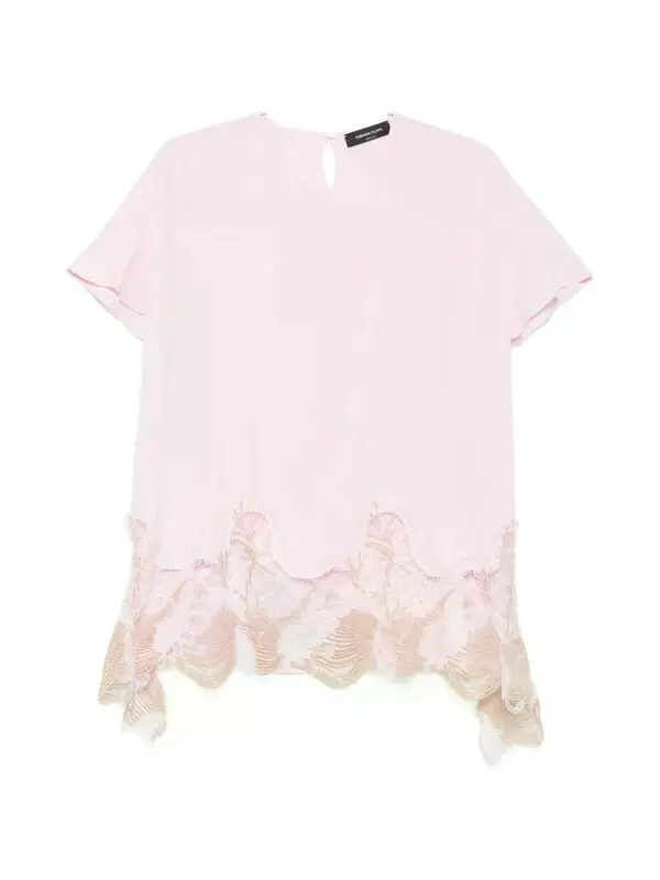 Fabiana Filippi Lace Trim Blouse - Pink