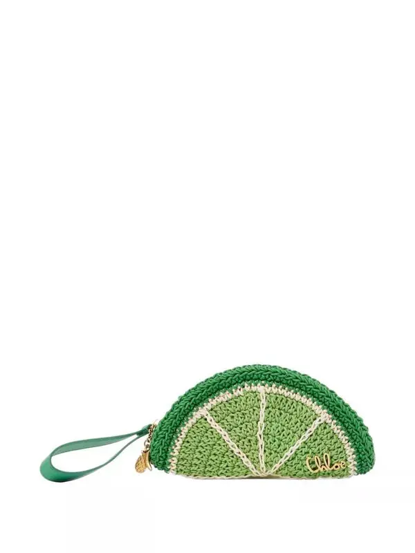Chloé Tropicus Lime Crochet Clutch - Green
