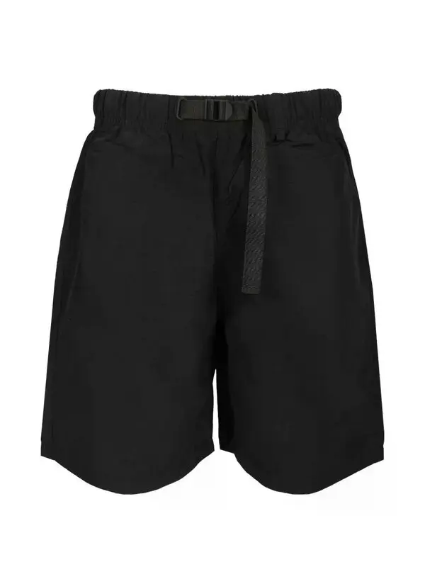 Maison Kitsuné Belted Logo-print Shorts - Black