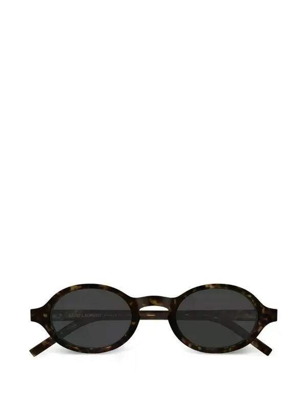 Saint Laurent Round Frame Sunglasses - Brown