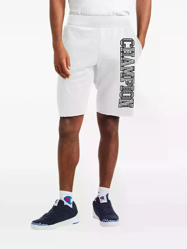 Champion Reverse Weave Cutoff Logo-print Shorts - White