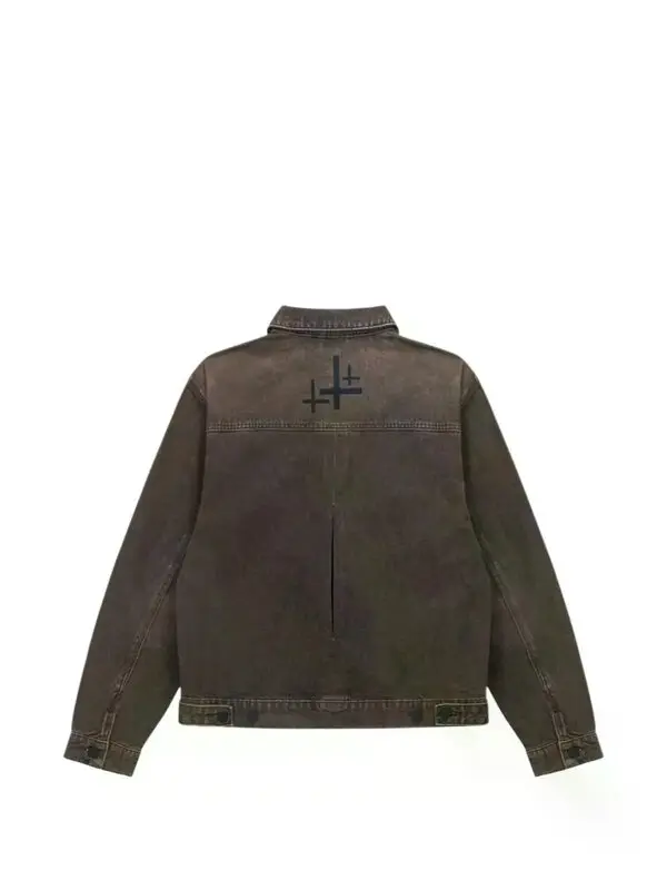 RtA Valentiano Logo-embroidered Denim Jacket - Brown