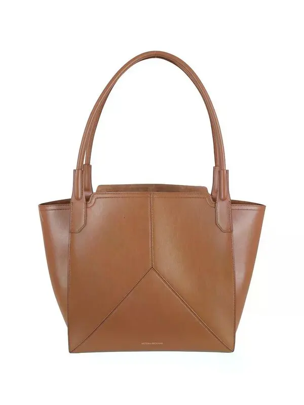 Victoria Beckham Panelled Leather Shoulder Bag - Brown