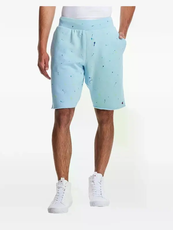 Champion Reverse Weave Paint-splatter Shorts - Blue