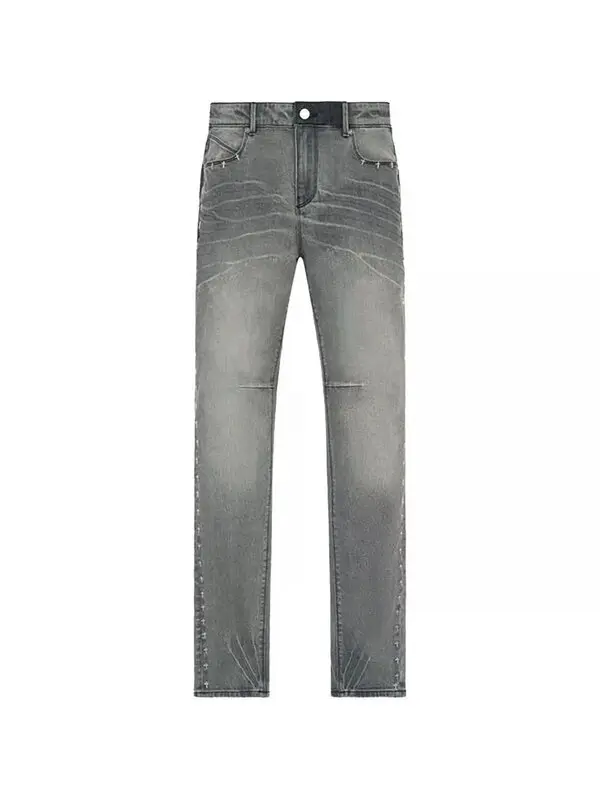 RtA Bryant Cross-stitch Skinny Jeans - Grey