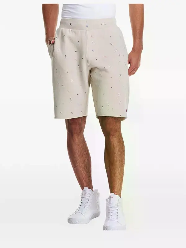 Champion Reverse Weave Paint-splatter Shorts - Neutrals
