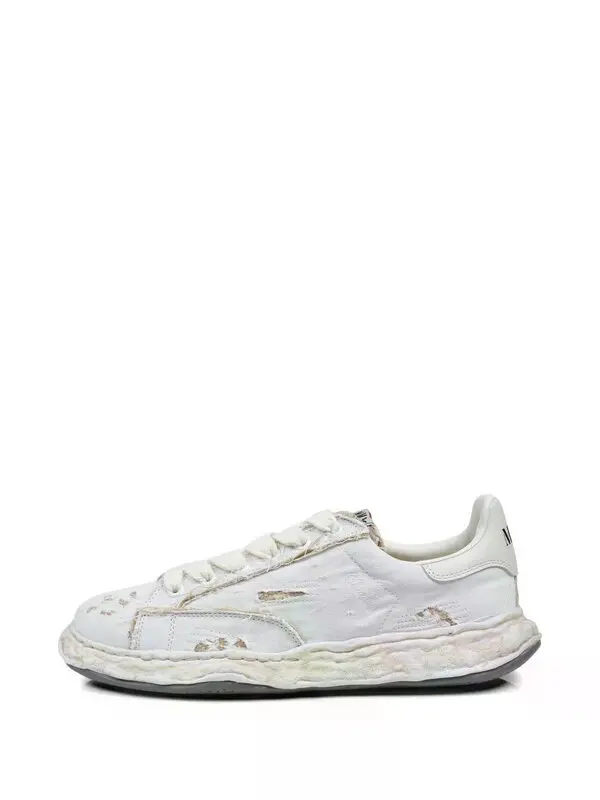 Mihara Yasuhiro Charles Og Sole Ripped-canvas Sneakers - White