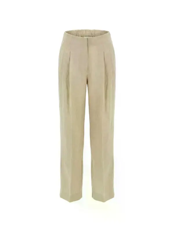 120% Lino Pleated Trousers - Neutrals