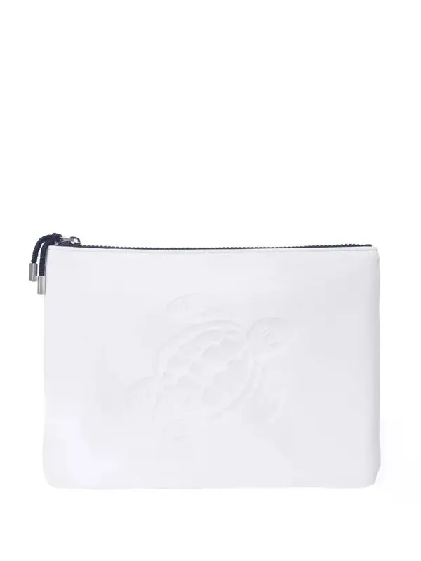 Vilebrequin Pool Embossed-turtle Clutch Bag - White