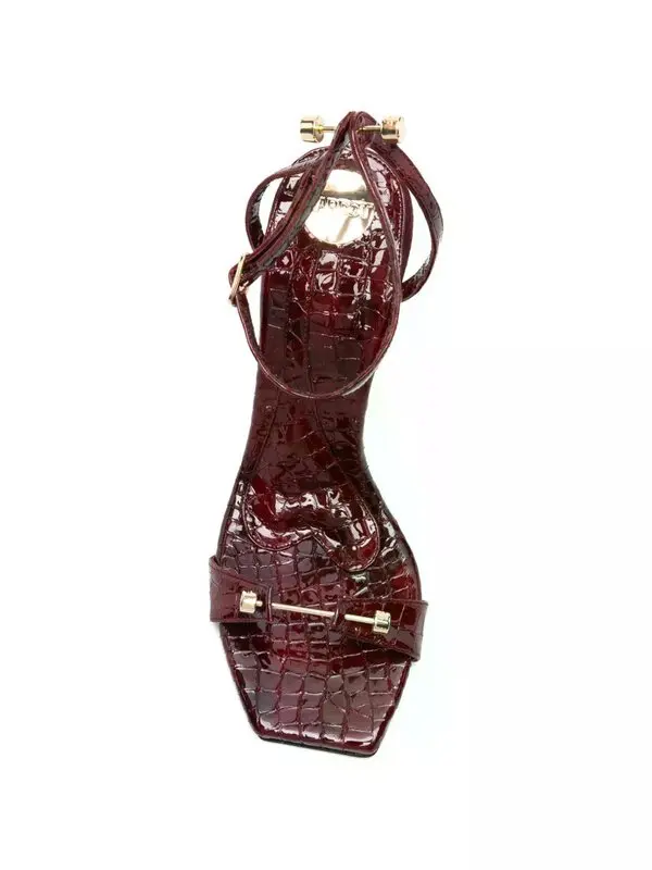 HARDOT Croc-effect Stiletto Sandals