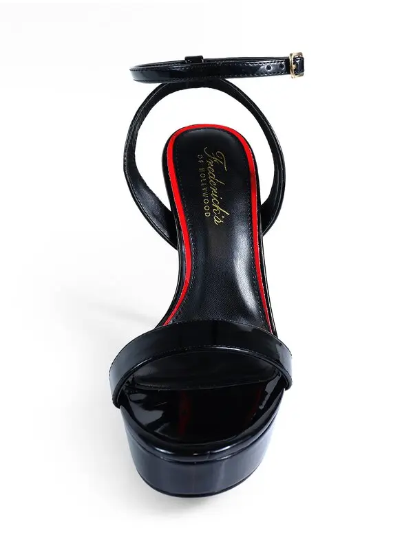 Frederick's Of Hollywood Cupid Strap Platform Heels - Black