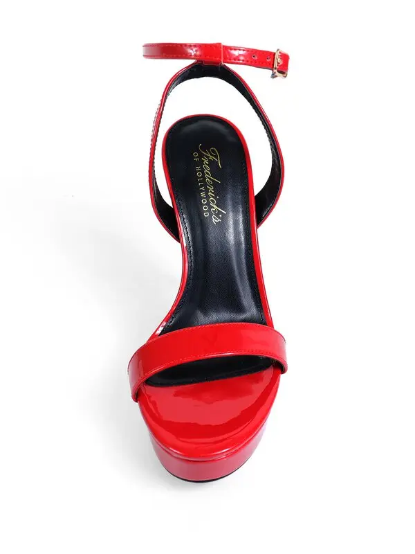 Frederick's Of Hollywood Cupid Strap Platform Heels - Red