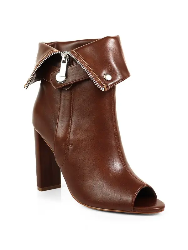 Frederick's Of Hollywood Yani Folded Ankle Boots - Brown