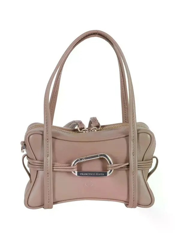 BIASIA Mini Edwige 4ever Carabiner Leather Tote Bag - Neutrals