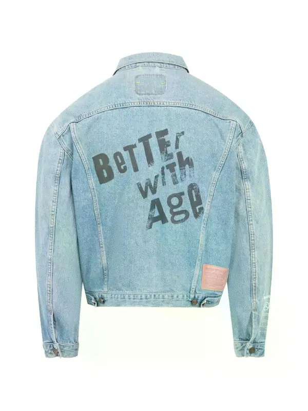 BETTER WITH AGE Blanche Graphic-print Denim Jacket