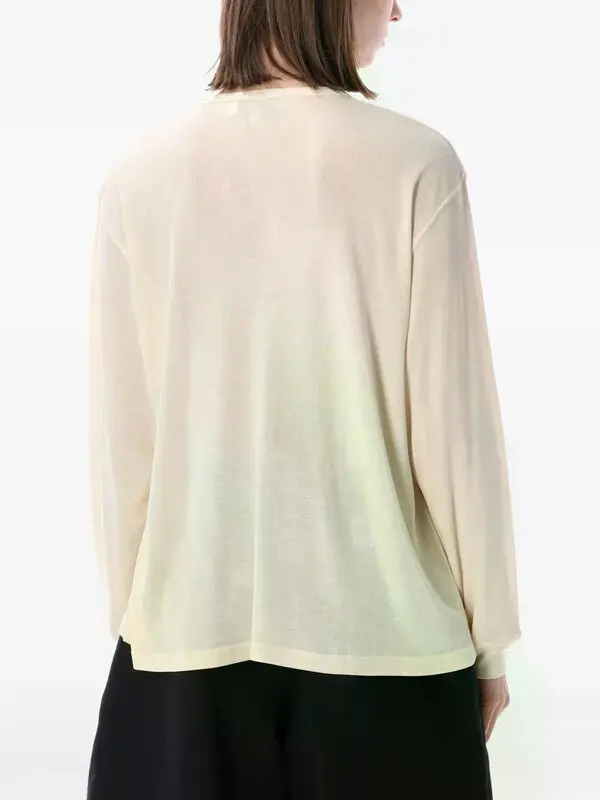 Studio Nicholson Rutas Long-sleeve Henley Top - Neutrals