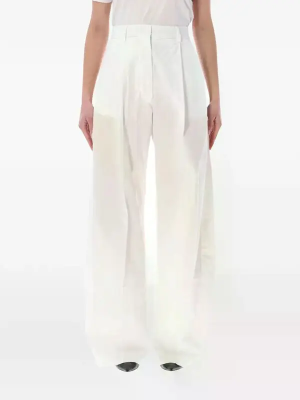 THELATEST Billie Pleated-detail Trousers - White