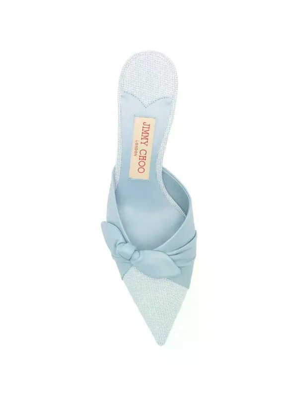 JIMMY CHOO Knot-detail Pointed-toe Mules