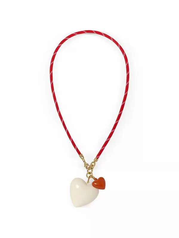 ROXANNE ASSOULIN Happy Cord Heart-pendant Necklace - Red