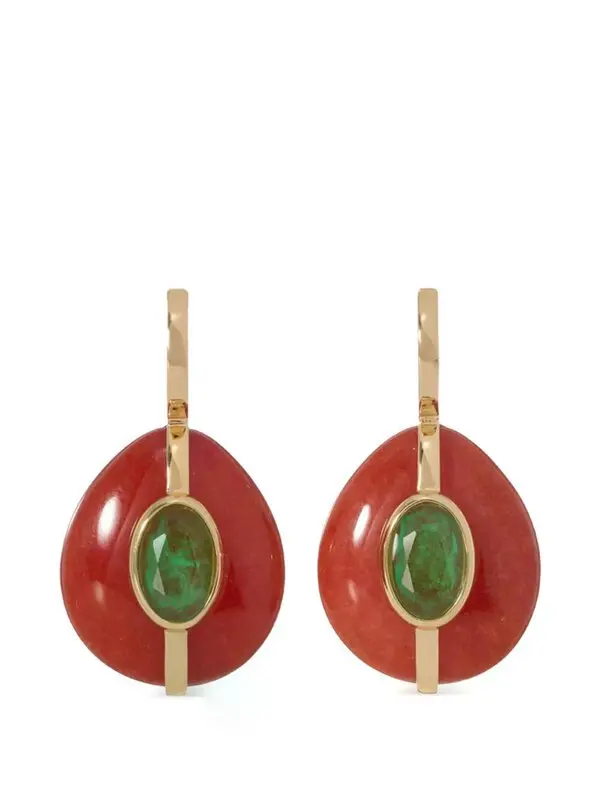 ROXANNE ASSOULIN Stone Pebble Earrings - Orange