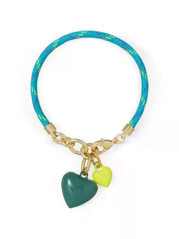 ROXANNE ASSOULIN Happy Cord Mini Double Heart Bracelet - Gold