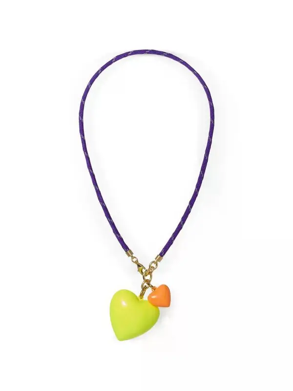 ROXANNE ASSOULIN Happy Cord Heart-pendant Necklace - Purple