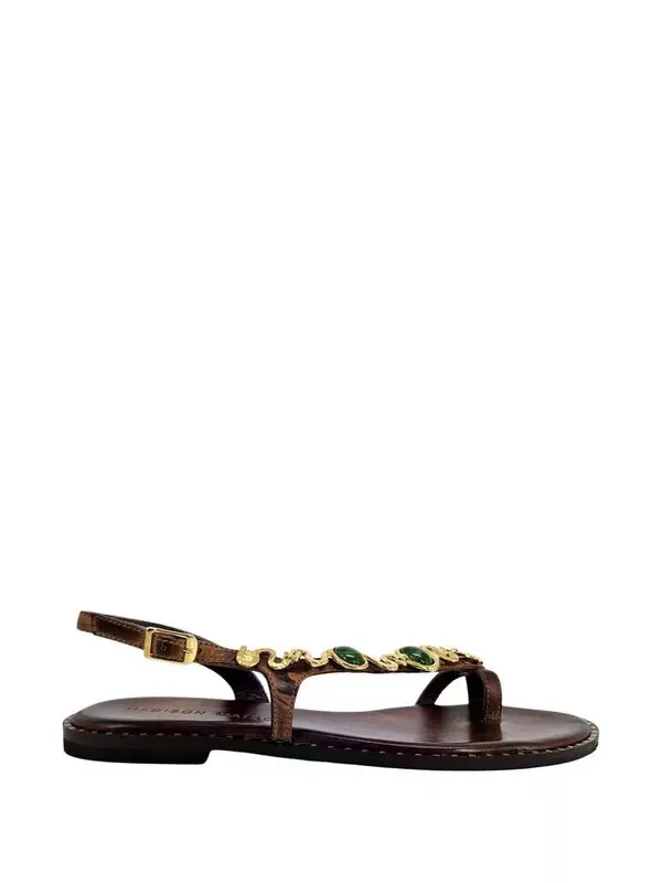 MADISON.MAISON Embellished Sandals - Brown