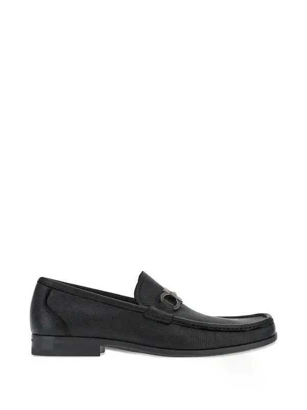 FERRAGAMO Gancini Detail Loafers - Black