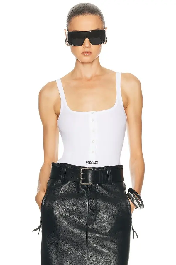 Versace Sleeveless Bodysuit - White