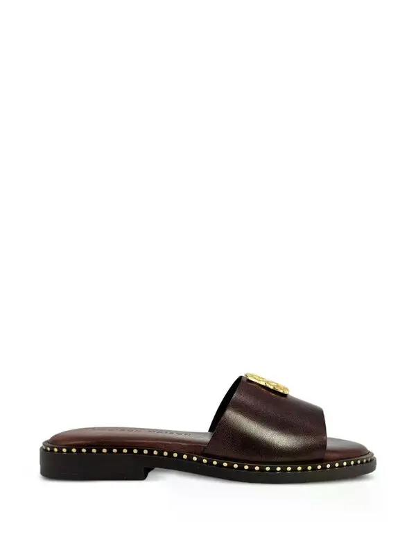 MADISON.MAISON Hammered Hardware Sandals - Brown