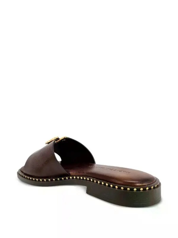 MADISON MAISON Hammered Hardware Sandals - Brown