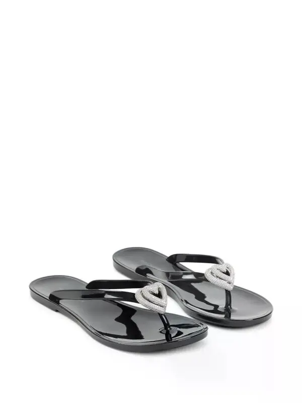 Mach & Mach Crystal-embellished Sandals - Black
