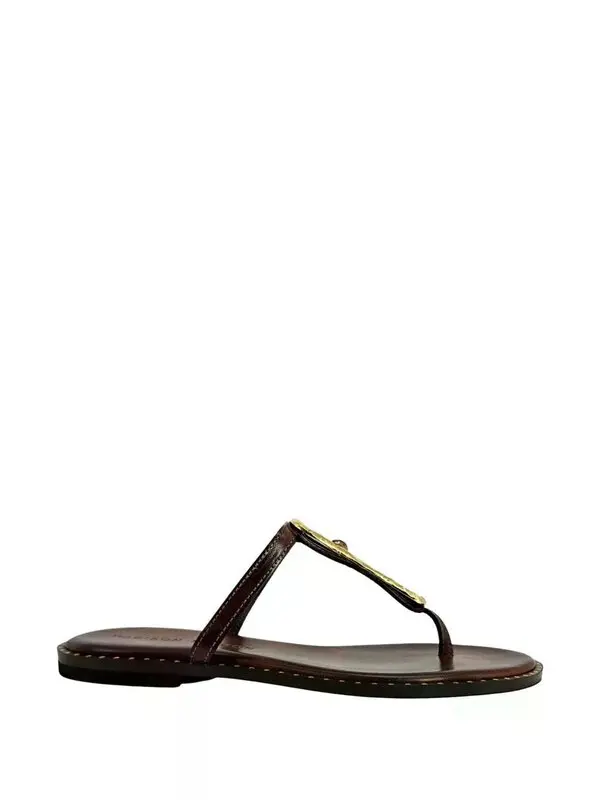 MADISON.MAISON Hammered-link Flat Sandals - Brown