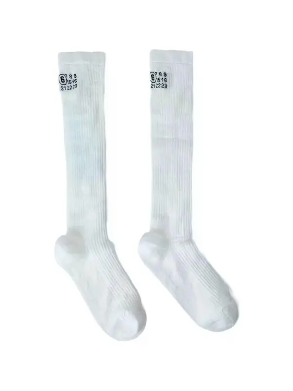 MAISON MARGIELA Ribbed-knit Socks - White