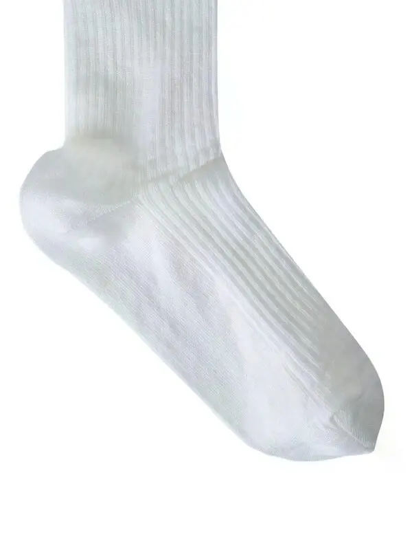 MAISON MARGIELA Ribbed-knit Socks - White