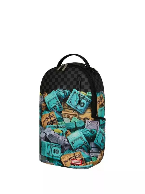 SPRAYGROUND Monopoly Stack Up Checkered Backpack - Black