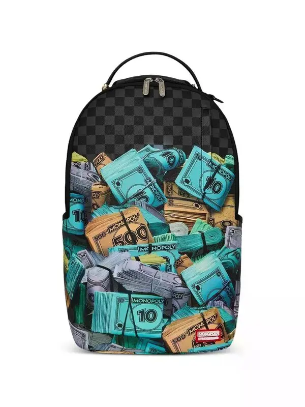 SPRAYGROUND Monopoly Stack Up Checkered Backpack - Black