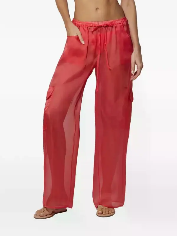 Kiki De Montparnasse Sheer Cargo Pants - Pink