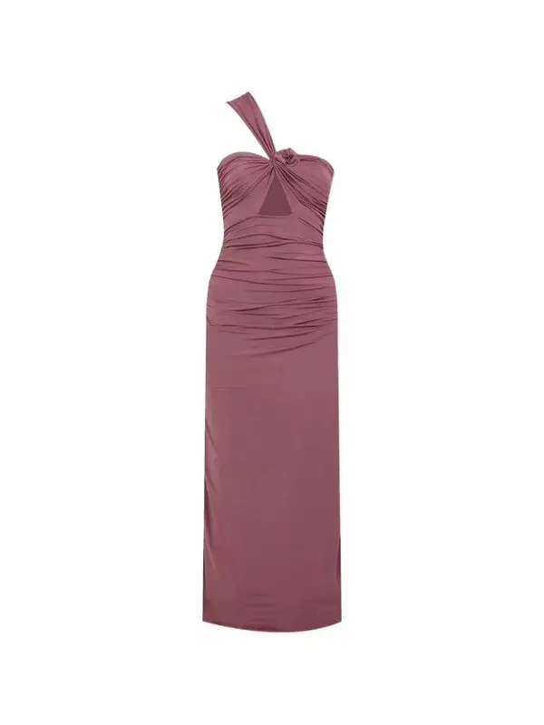 MAYGEL CORONEL Arcano Ruched Cut-out Dress - Pink