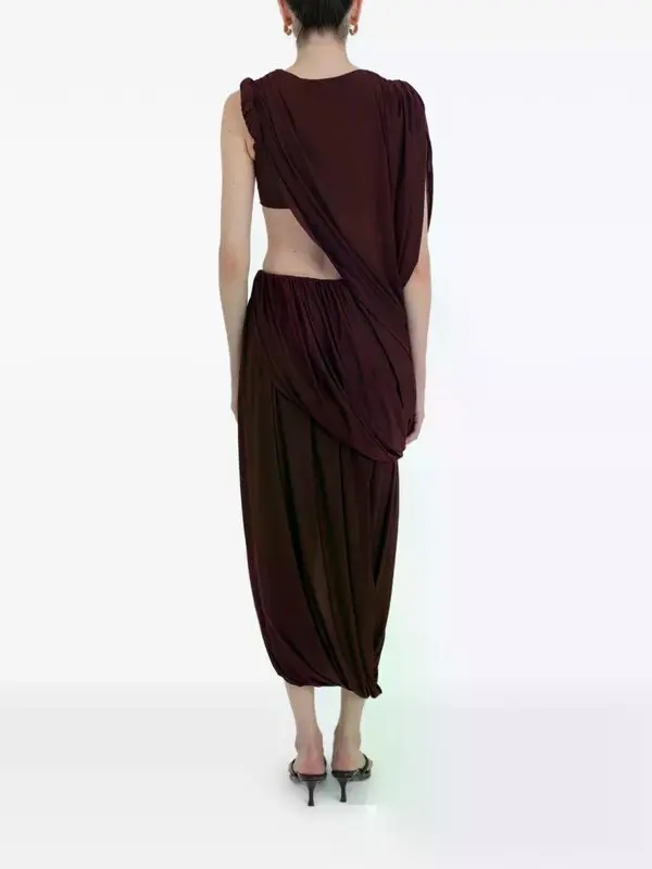 MAYGEL CORONEL Guerrero Draped Asymmetric Dress